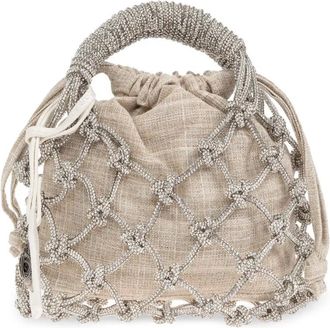 Kurt Geiger petit sac &agrave; main en macram&eacute; - Argent