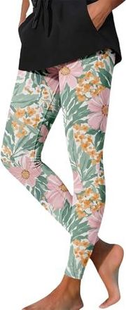 Generic Legging dentra&icirc;nement pour femme - Taille haute - 4 voies - Pantalon de course et de yoga - Bleu, vert, XXL
