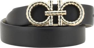 Ferragamo Femme, Accessoires, Noir, Taille: 95 CM Ceinture r&eacute;versible en cuir Gancini