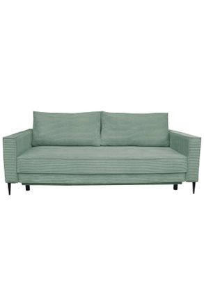CARRYHOME Schlafsofa, Salbeigr&uuml;n, Textil, 2-Sitzer, F&uuml;llung: Schaumstoff, 222x93x98 cm, Liegefunktion, R&uuml;cken echt, haustierfreundlicher Bezug, Wohnzimmer, Sofa