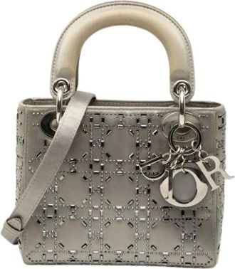 Dior Sac mini Lady Dior Pre-owned - Femme - Pre-owned - Gris - Taille: ONE Size