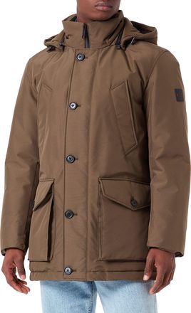 BOSS Mens Osiass Outerwear_Jacket, Dark Green, 64