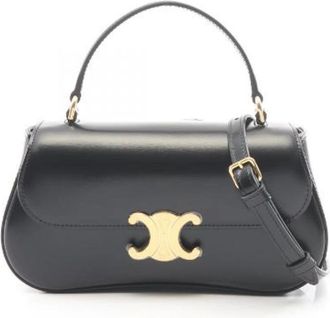 Celine Pre-owned Teen Laura Leather 2way Handbag - Femme - Pre-owned - Noir - Taille: ONE Size