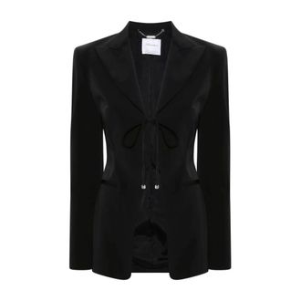 Blumarine Femme, Vestes, Noir, Taille: 36 FR Veste crois&eacute;e simple