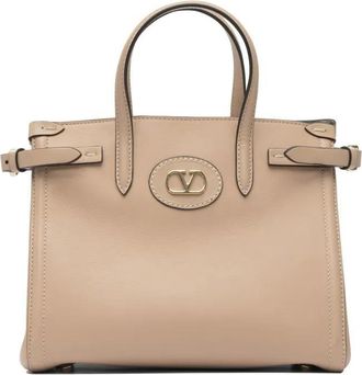 Valentino Garavani Hobo Bags - Structured Shoulder Bag With Dual Handles - Gr. unisize - in Beige - f&uuml;r Damen