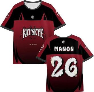 Generic Katseye Merch Jersey T-shirt col rond manches courtes Sportwear Tee Hommes Femmes Outdoor Streetwear Tops, a07, S