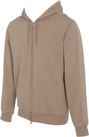 Emporio Armani Sweat &agrave; Capuche zipp&eacute; en Tissu &eacute;ponge pour Homme Marron XL, Marron, XL