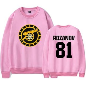 Generic Heated Rivalry Merch Ilya Rozanov Crew Manches Longues Femmes Hommes Casual Trendy Sweatshirt, rose, 4XL