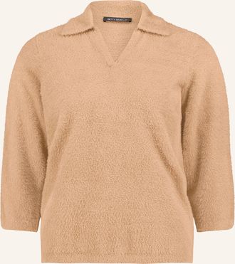 Betty Barclay Strick-Poloshirt Mit 3/4-Arm braun