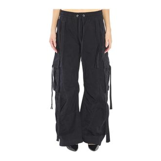 Dolce & Gabbana Femme, Pantalons, Noir, Taille: 36 FR Pantalon Cargo Jambe Large