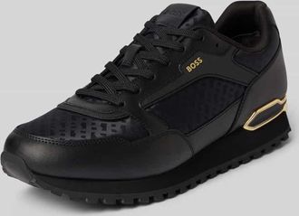 HUGO BOSS Sneaker aus echtem Leder-Mix Modell PARKOUR-L_RUNN_NMNAL