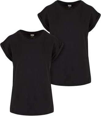 Urban Classics Lot de 2 t-Shirts à épaules dénudées pour Femme - Noir, Noir, S