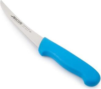 Arcos Couteau Désosseur Lame Acier Inoxydable Nitrum 140 mm. Couteau Professionnel pour Viande. Manche Ergonomique Polypropylène. Série 2900. Bleu