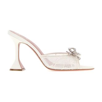 Amina Muaddi Femme, Chaussures, Blanc, Taille: 36 EU Heeled Mules