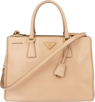 Prada Crossbody Bags - Prada Saffiano Leather Galleria Handbag - Gr. unisize - in Beige - f&uuml;r Damen