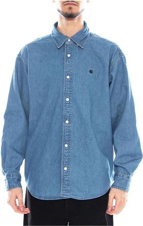 Carhartt Work in Progress Homme, Chemises, Bleu, Taille: M L/S Lucas Shirt