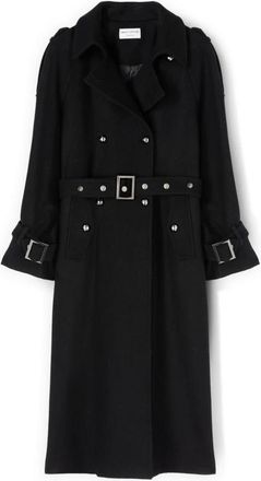 Motivi Femme, Manteaux, Noir, Taille: 42 FR Trench-coat crois&eacute; Smart Couture