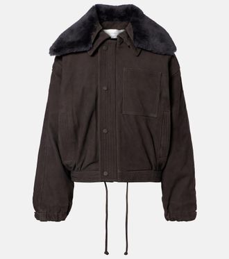 Victoria Beckham Blouson aus Veloursleder mit Shearling