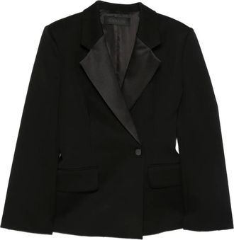 Lanvin blazer à revers crantés - Noir