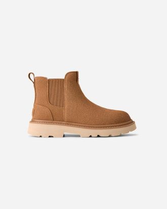 UGG Chelsea Lug Boot f&uuml;r Herren in Brown, Gr&ouml;&szlig;e Wildleder