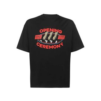 Opening Ceremony Bedrucktes Crew-neck T-Shirt - - Tops - Herren - Schwarzk - XS