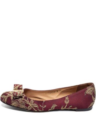 Ferragamo Ballerinas mit Schleifendetail - Rot