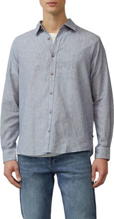 s.Oliver Regular Fit: Gestreiftes Hemd aus Baumwoll- und Leinenmix