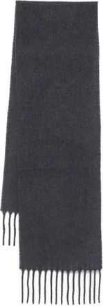 Alysi Femme, Accessoires, Gris, Taille: ONE Size Fringed Wool Scarf