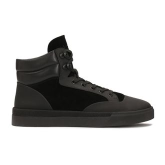 Kazar Hohe Sneakers aus drei verschiedenen Materialien - - Shoes - Herren - Schwarzk - 41 EU
