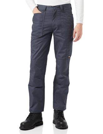 Dickies Trousers for Men, Action Flex Pants, Action Flex Technology, Grey, 30W/34L