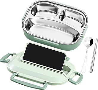 Generico Lunchboxen f&uuml;r Erwachsene, 3 auslaufsichere F&auml;cher f&uuml;r kleine Kinder, 1 Liter Sch&uuml;sseln f&uuml;r kleine Kinder, Picknick, Strand, Reisen, Camping