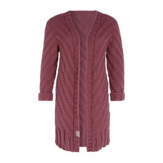 Knit Factory Sally Strickjacke - Mittellange Damen Strickjacken - Cardigan mit Wolle - Grobstrickjacke - Strickweste für den Herbst und Winter - Hochwertige Qualit