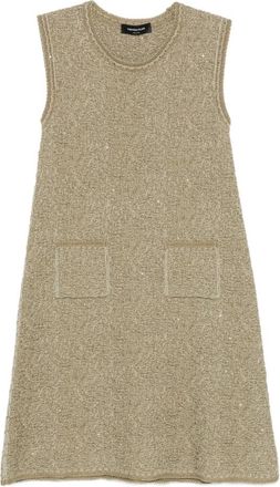 Fabiana Filippi Femme, Robes, Beige, Taille: 36 FR Robe en tweed de coton avec sequins