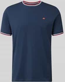 Christian Berg T-Shirt mit Kontraststreifen und Rundhalsausschnitt