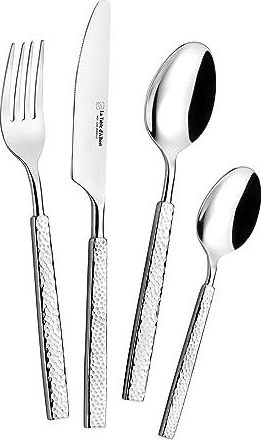 Albert de Thiers Albert de Thiers - M&eacute;nag&egrave;re Alice, 24 Couverts - 6 Couteaux de Table + 6 Fourchettes + 6 Cuill&egrave;res &agrave; Soupe + 6 Cuill&egrave;res &agrave; Caf&eacute; - Lames et Manches For