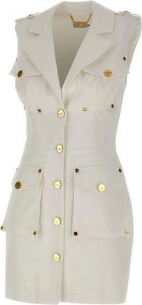 Elisabetta Franchi Femme, Robes, Blanc, Taille: 36 FR Robe crois&eacute;e