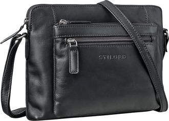 STILORD Verdelio Sac &agrave; Bandouli&egrave;re en Cuir Pour Femme - Moderne Sac &agrave; Main Adapt&eacute; &agrave; Une Tablette Jusqu&agrave; 10 Pouces, Couleur:noir