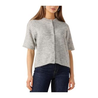 Selected Hellgrauer Strick-Cardigan - - Knitwear - Damen - Grau - XS