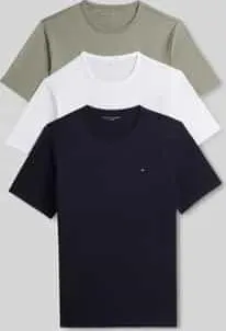 Tommy Hilfiger Regular Fit T-Shirt aus reiner Baumwolle im 3er-Set