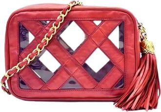 Chanel Sac bandouli&egrave;re vintage doccasion - Femme - Pre-owned - Rouge - Taille: ONE Size