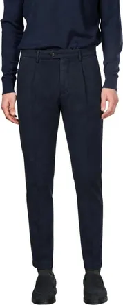Mason's Torino 1 Pinces Flex Chino - Homme - Pantalons - Bleu - Taille: S