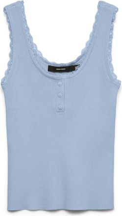 Vero Moda Vmwonder Lace Sl U-Neck Top Noos