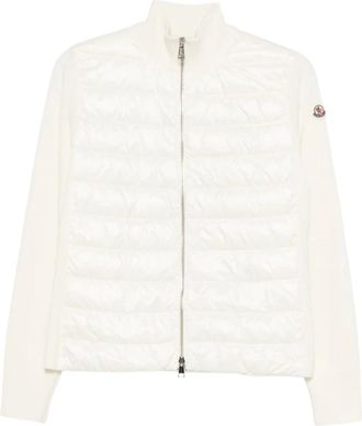 Moncler Femme, Vestes, Blanc, Taille: 40 FR Veste matelass&eacute;e zipp&eacute;e