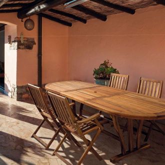 BIZZOTTO Bizzotto - Table de jardin ovale extensible 180/240 cm en acacia huilé - ines