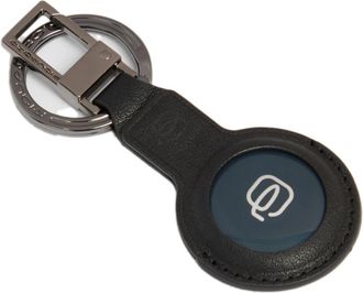 Piquadro Ac7077B3N Leder-Schl&uuml;sselanh&auml;nger mit Bluetooth-Tracker-Fach - - Accessories - Herren - Schwarzk - ONE SIZE