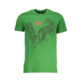 Cavalli T-Shirt mit Rundhalsausschnitt - - Tops - Herren - Gr&uuml;n - 2XL