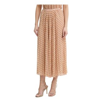 Forte_Forte Gemusterter Strickrock - - Skirts - Damen - Orange - M