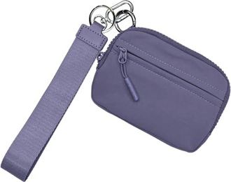 Generic Keychain Bracelet Portefeuille - Porte-cartes de crédit | Nylon étanche pour femme - Porte-monnaie compact avec sangle à main - Organisateur compact -