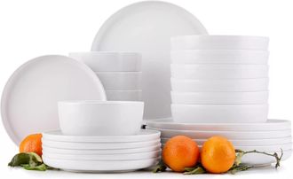 Konsimo Konsimo. Geschirrset 6 Personen - VICTO Teller Set Modern 24 Teilig - Tafelservice & Geschirrsets - Kombiservice 6 Personen - Steingut Service f&uuml;r Fam