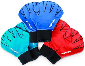 Sport-Thieme Aquafitness Handschuhe aus Neopren | Offene Schwimmhandschuhe für Aquafitness, Aquajogging, Wassergymnastik | In S, M, L | Blau, Rot, Schwarz